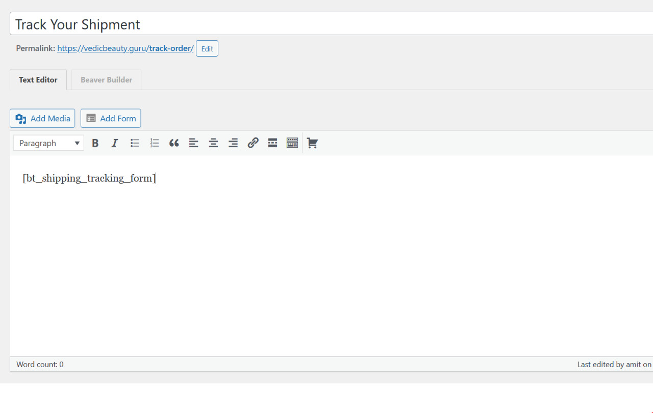 Shipment Tracker for Woocommerce – WordPress plugin to keep track of shipments of your ...